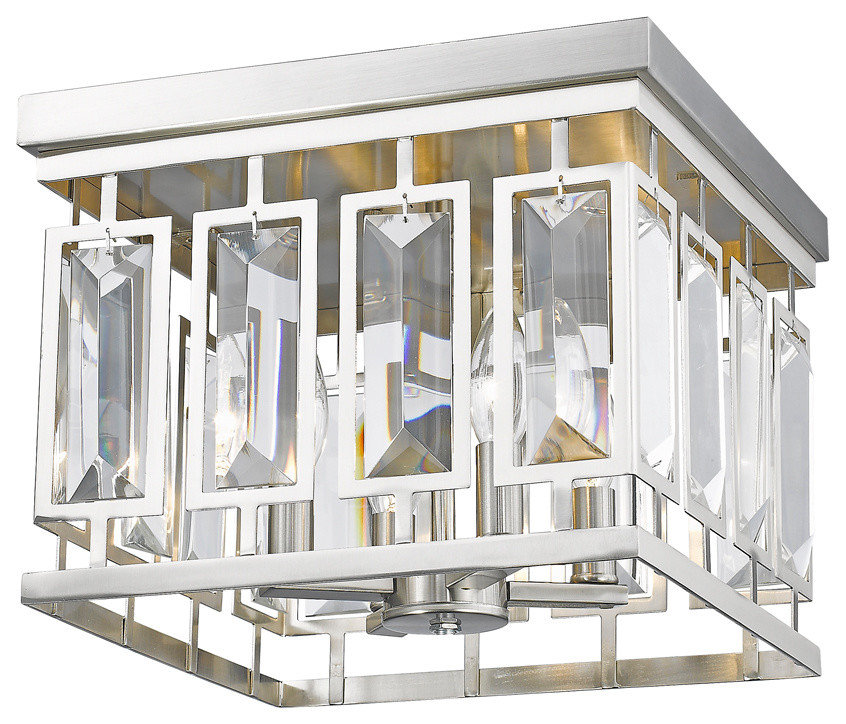 Mersesse 4-Light Flush Mount - Transitional - Flush-mount Ceiling ...