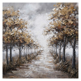 "Reflections" Hand Painted Canvas Art, 40"x40" - Contemporary ...
