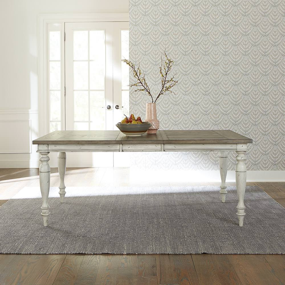 Rectangular Leg Table - Traditional, White - French Country - Dining Tables - by Bison Commerce ...