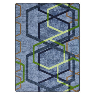 Double Helix 7'8" x 10'9" area rug, color Emerald - Contemporary - Area ...