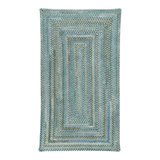 Alliance Concentric Rectangle Braided Rug, Thyme, 9'2"x13'2" - Beach ...
