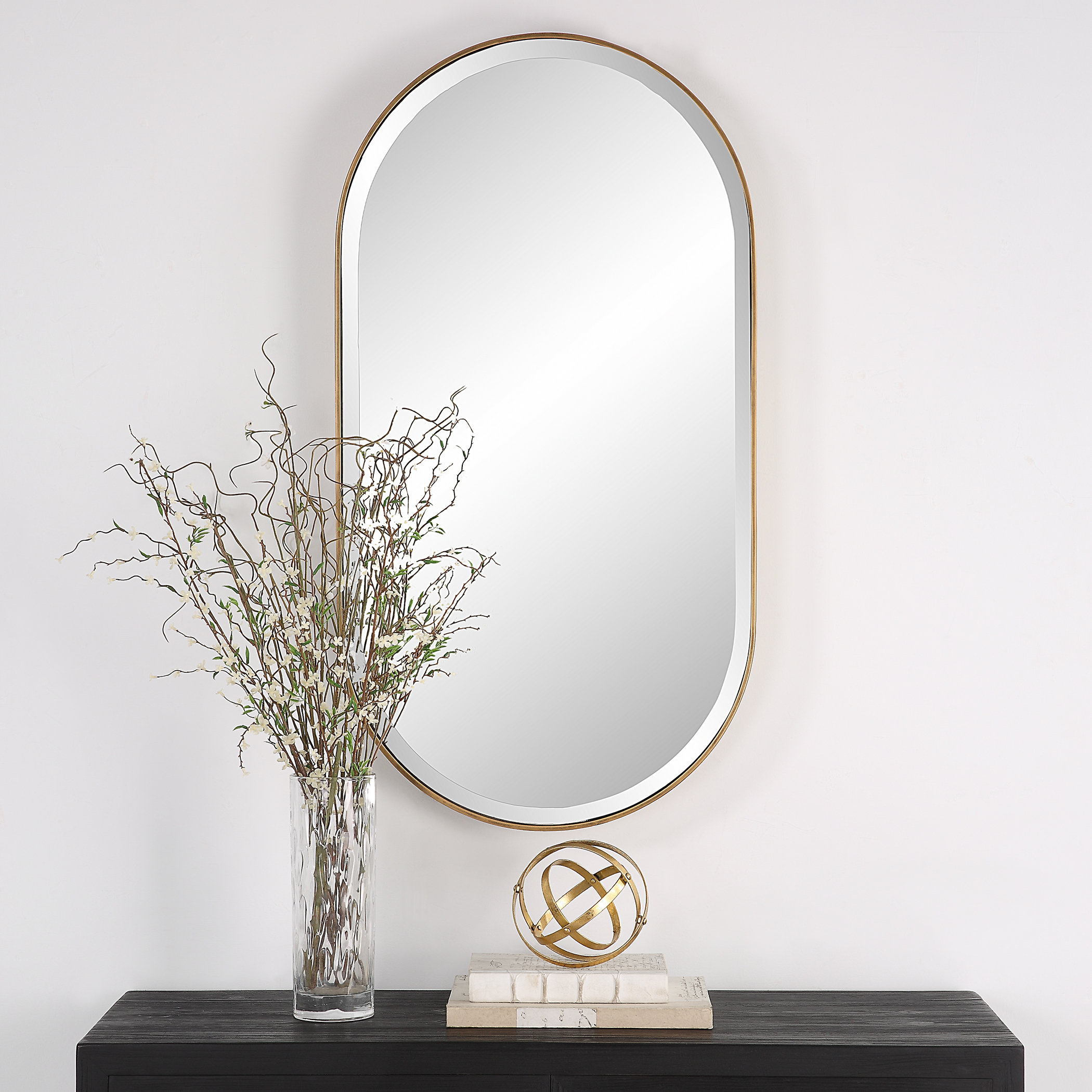 Uttermost Lago Oval Gold Mirror - Contemporary - Wall Mirrors - by ...