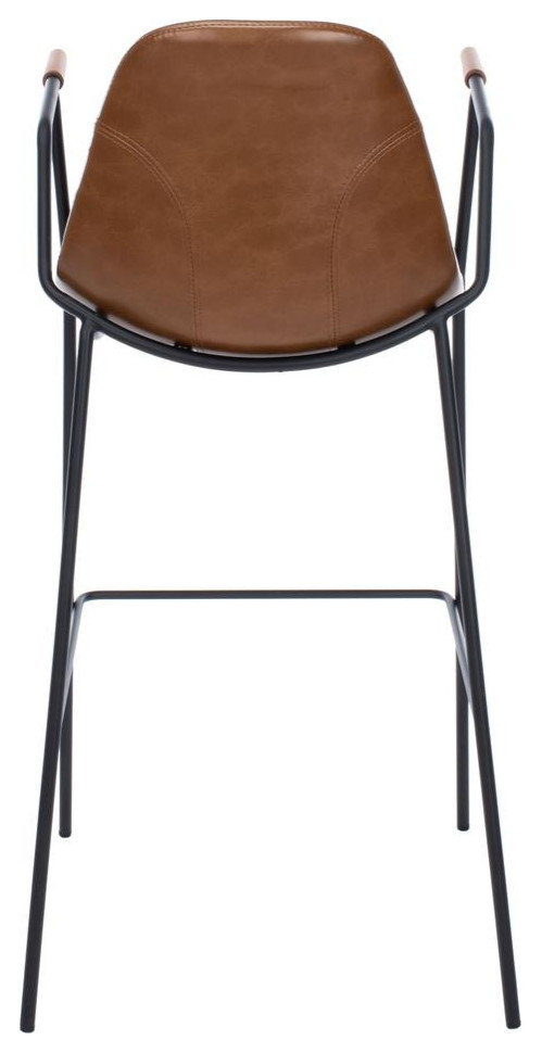 Tanner Mid Century Barstool, Cognac - Contemporary - Bar Stools And ...