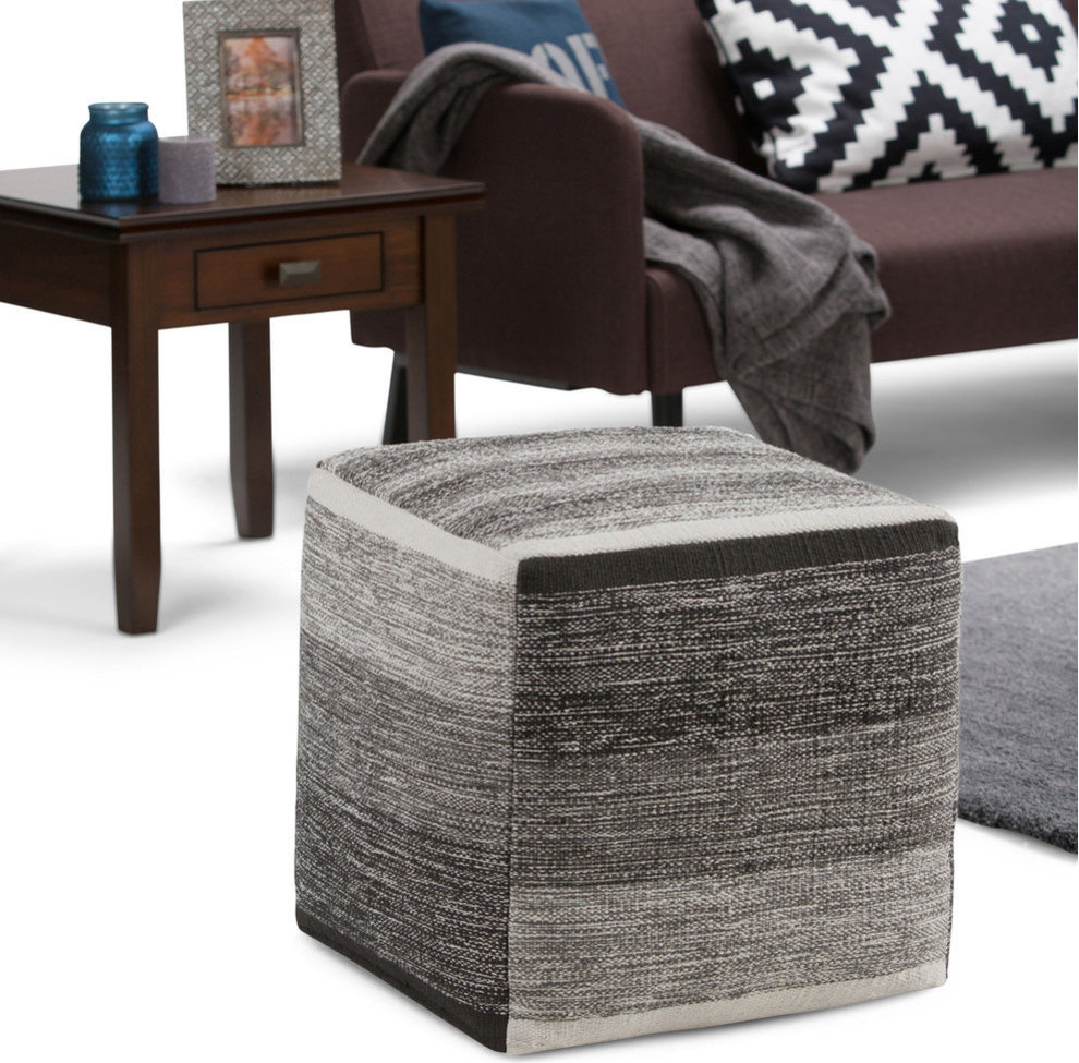 Naya Cube Pouf - Transitional - Floor Pillows And Poufs - by Simpli Home Ltd. | Houzz