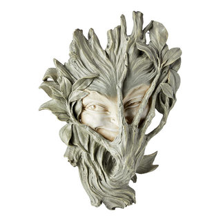 Bashful Wood Sprite Tree Face Mystic Decor Wall Sculpture ...