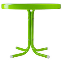 22" Outdoor Retro Tulip Side Table Lime Green - Contemporary - Outdoor ...