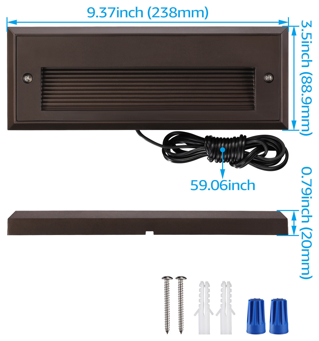 24-Pack Low Voltage LED Step Lights Outdoor, 12V 3.5W Landscape Stair ...