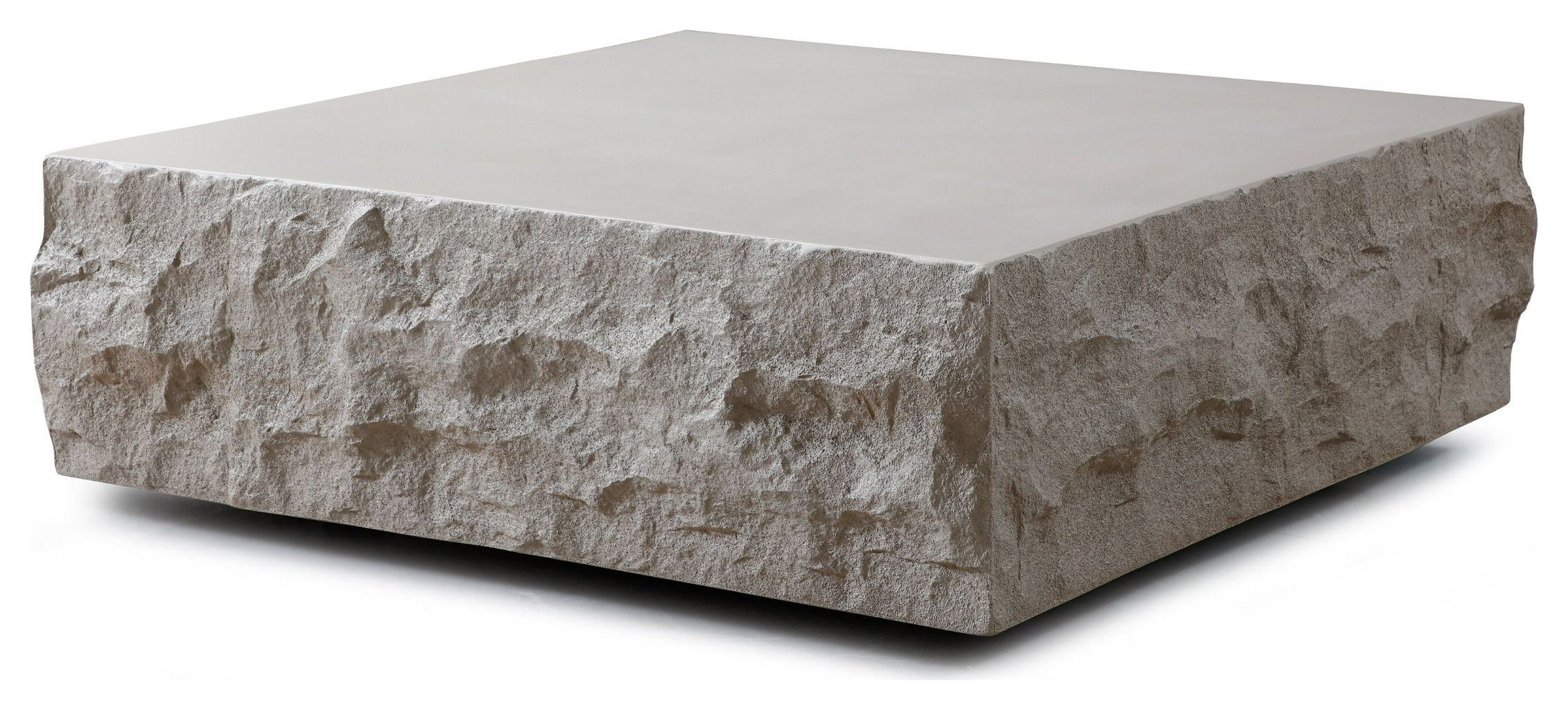 Modrest Quarry Modern Beige Square Coffee Table - Contemporary - Coffee ...