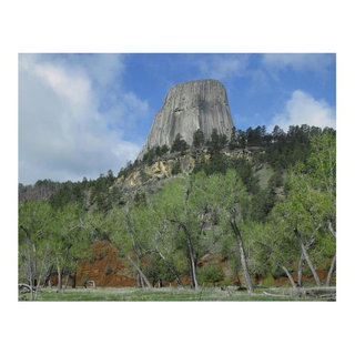 "Devil's Tower National Monument, basalt tower, sacred site" Paper Art ...