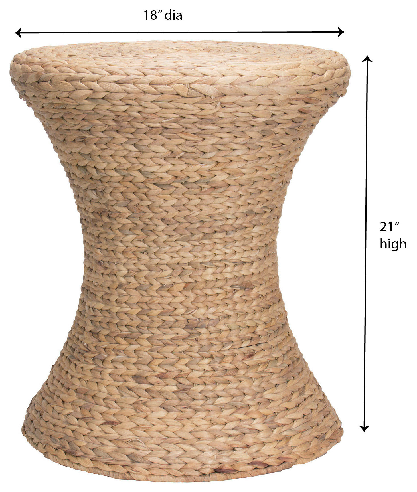 Hourglass Accent Table, Water Hyacinth - Tropical - Side Tables And End ...