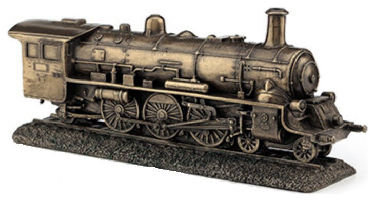 Train Steam Engine Statue by Veronese Design - Industrial - Decorative ...