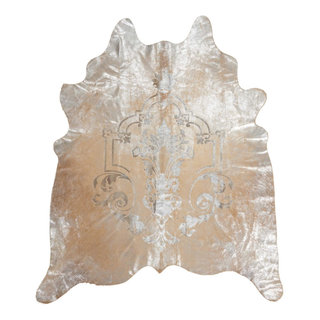 Mina Victory H5020 Throw Rug, Beige/Silver, 5' x 7' - Contemporary ...