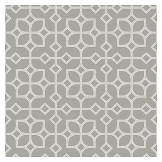 Maze Light Gray Tile Wallpaper, Sample - Contemporary - Wallpaper - by Brewster Home Fashions ...