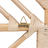 Jayliah Modern Bohemian Natural Brown Rattan Queen Size Standalone ...