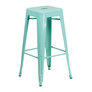 Flash Furniture 24" Metal Backless Counter Stool in Mint Green, 30 ...