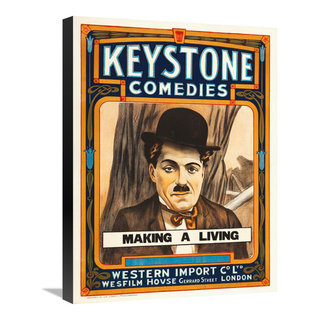 "Charlie Chaplin, Making A Living" Canvas Giclee, 12"x16", 18x24 ...