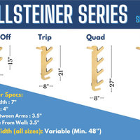 Ski Rack - The Hallsteiner Series Horizontal Ski Wall Mount, Quad ...