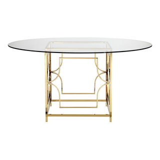 Z-Edward Dining Table Gold - Contemporary - Dining Tables - by Pangea ...