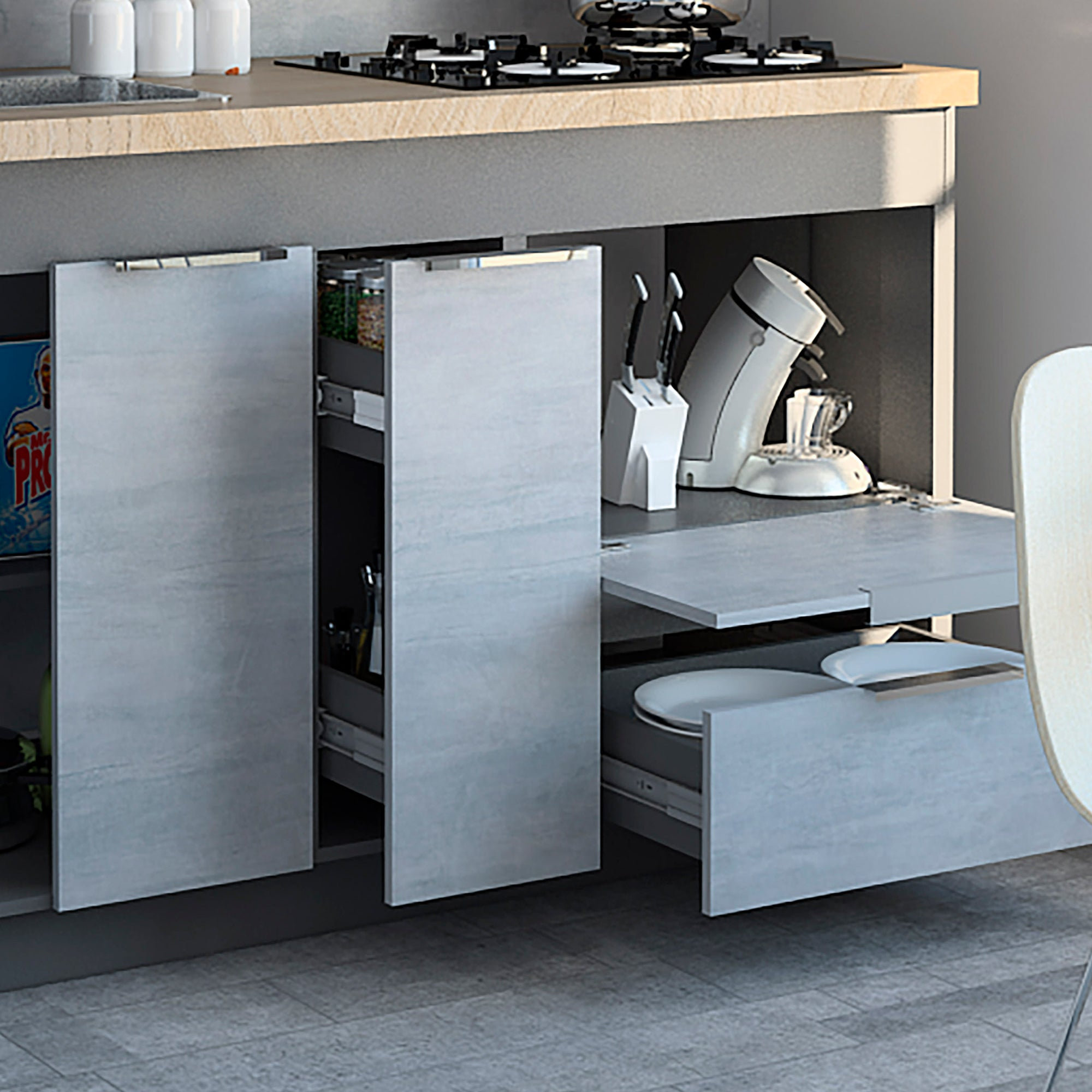 Soft Close Full Extension Drawer Slide, 20" Set of 1 Pairs ...