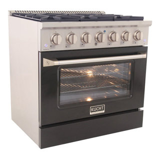 Kucht Professional 36" Stainless Steel Natural Gas Range in Silver ...