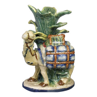 12" Ceramic Camel Vase, Green - Contemporary - Vases - by Orchard Creek ...