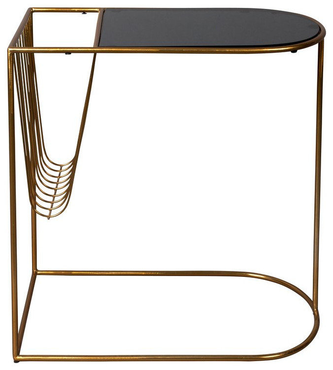Black Magazine Holder End Table | Dutchbone Eileen - Contemporary - Side Tables And End Tables ...