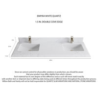 Willow Collection Sonoma Teak, 60" Double - Transitional - Bathroom ...