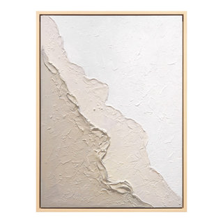 Natural Flow Heavily Textured Hand Painted Framed Canvas Wall Art, 30 ...