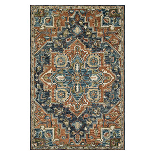 Rust/Multi Victoria Area Rugs by Loloi, 7'9"x9'9" - Mediterranean ...