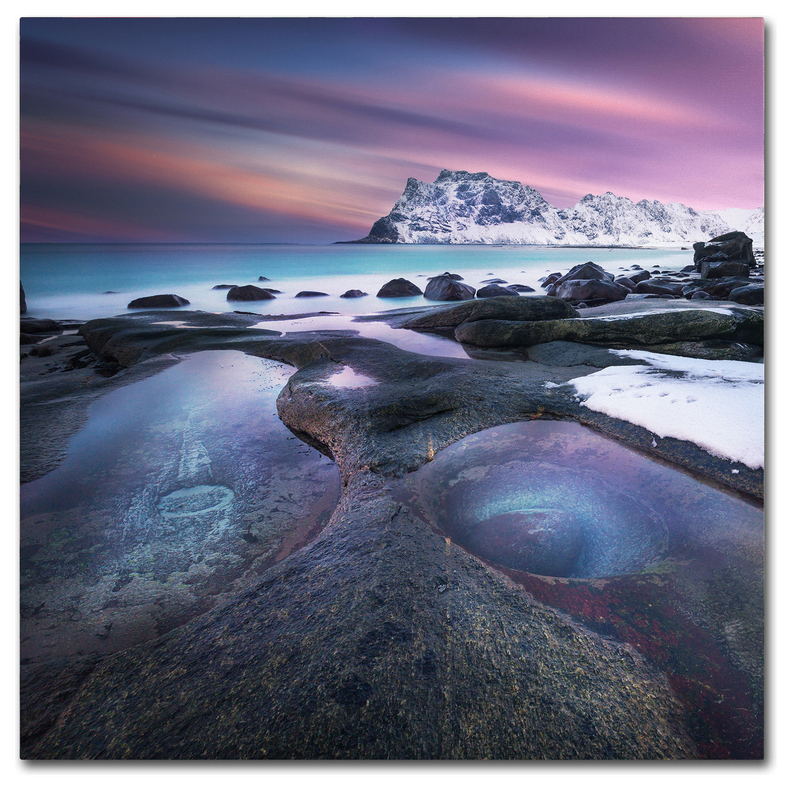 Peter Futo 'Eye Of Uttakleiv' Canvas Art, 14"x14" - Contemporary ...