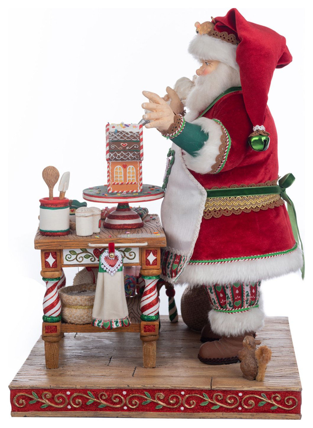 Katherine's Collection Santa Baking for Christmas, 13x13x18", Red ...