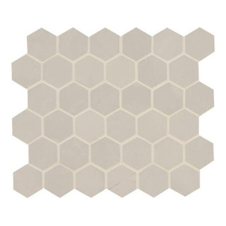 Sande Ivory 2X2 Hexagon Matte Porcelain Mosaic - Traditional - Tile ...