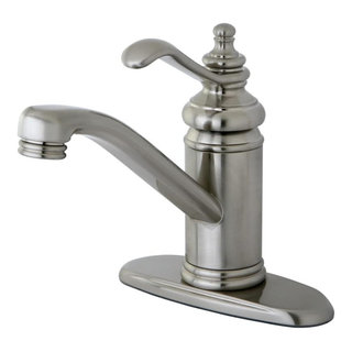 Traditional Bathroom Faucet, Single Lever With Push Up Drain ...