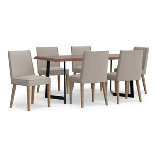 Bartow / Watkins Solid Hardwood 7 Piece Dining Set - Midcentury ...