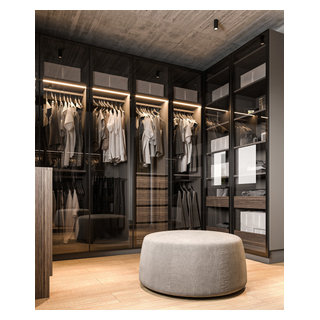 Современный дом в стиле минимализм - Contemporain - Armoire et Dressing ...