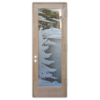 Front Door - Lake Arrowhead - Fiberglass Smooth - 30" x 80" - Book/Slab Door, 36" (3/0) x 80" (6 ...