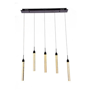 Clear Crystal Bubble Rod LED Light Fixture, Chrome Frame, Hardware ...