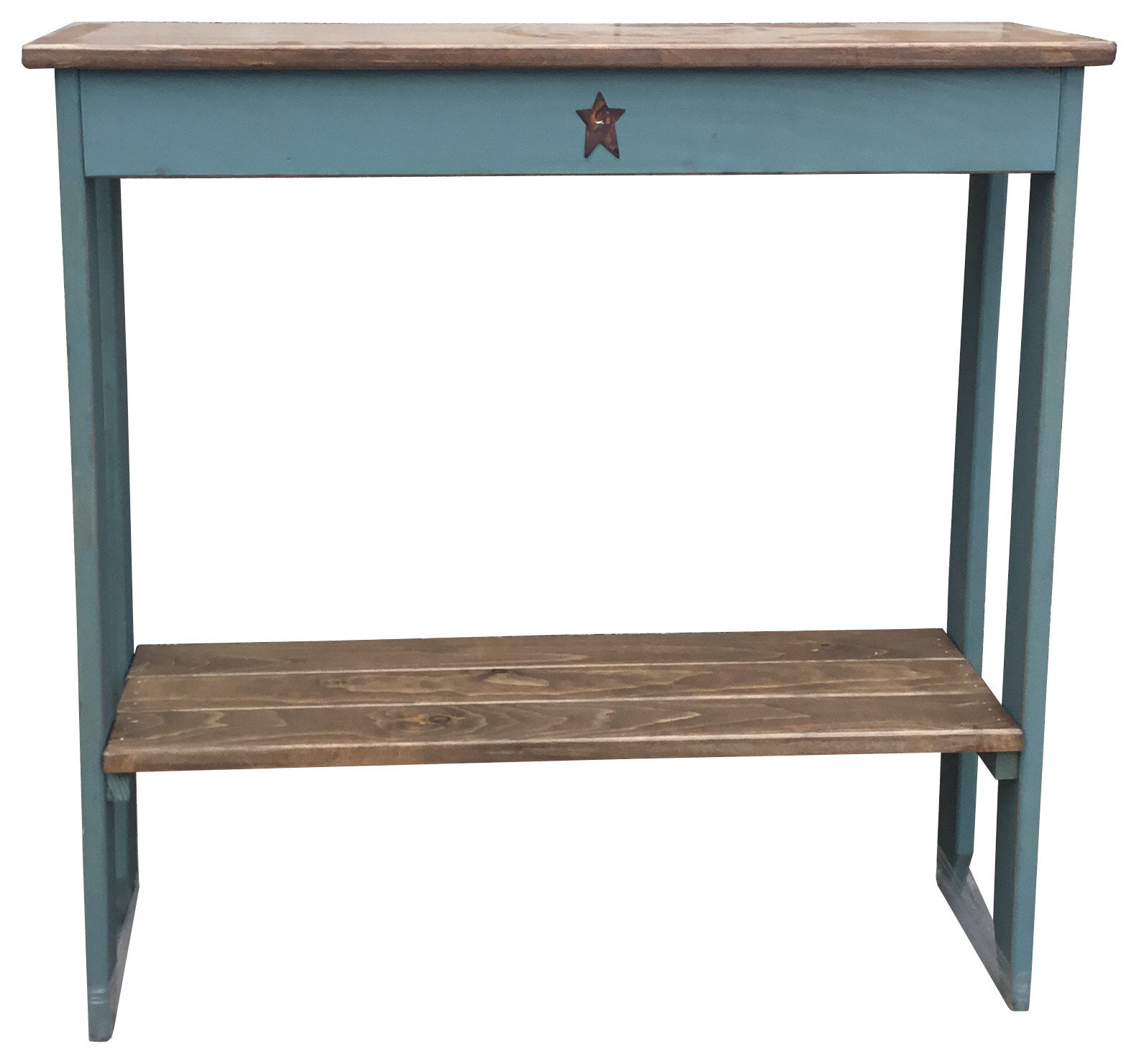 Farmhouse Pine Sofa Table With Shelf - Farmhouse - Console Tables - by ...