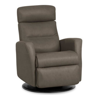 IMG Divani Small Relaxer Manual Recliner, Trend Smoke Leather ...