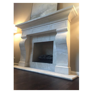 Classic Limestone Fireplace - Traditional - Chicago - by J.B ...