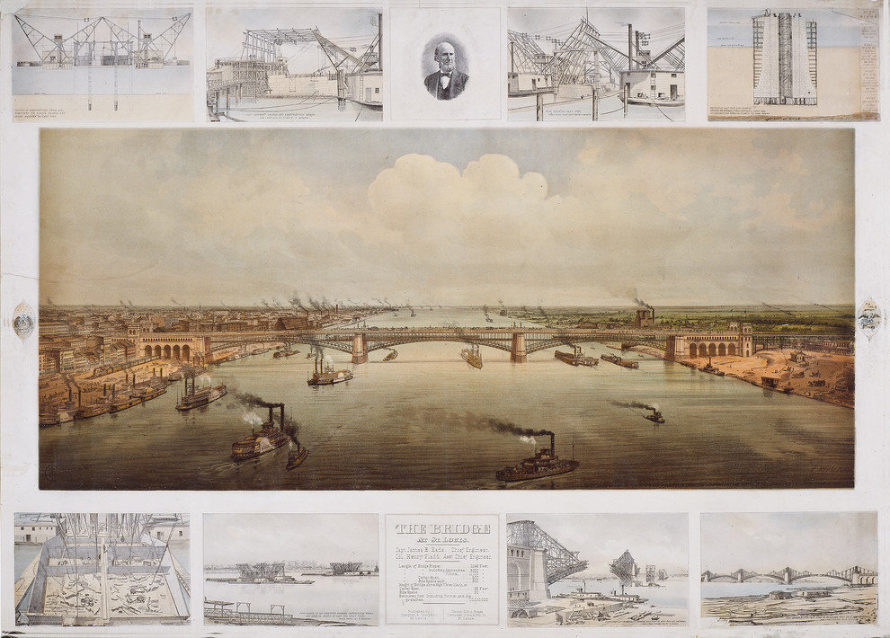 The Bridge at St. Louis Print, 17" x 22" - Contemporary - Prints And ...