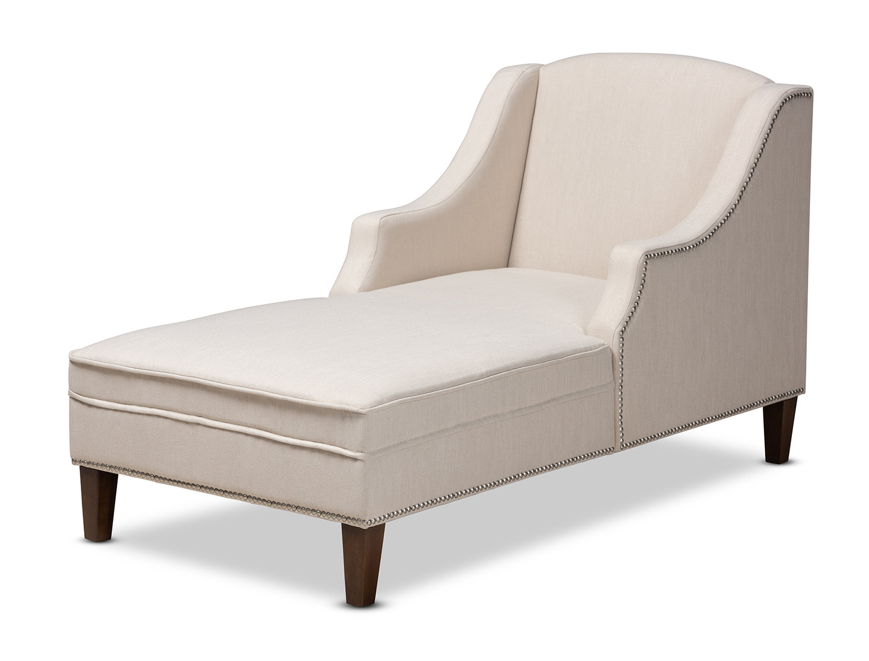 Deon Modern and Contemporary Beige Fabric Upholstered Wenge Brown ...