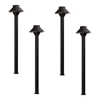 LED Small Hat Light In Black Finish- Set of 4 - Transitional - Path ...