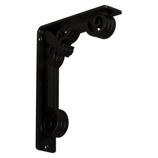 1 1/2"Wx5 1/2"Dx8"H Bradford Wrought Iron Bracket, Single Center Brace ...