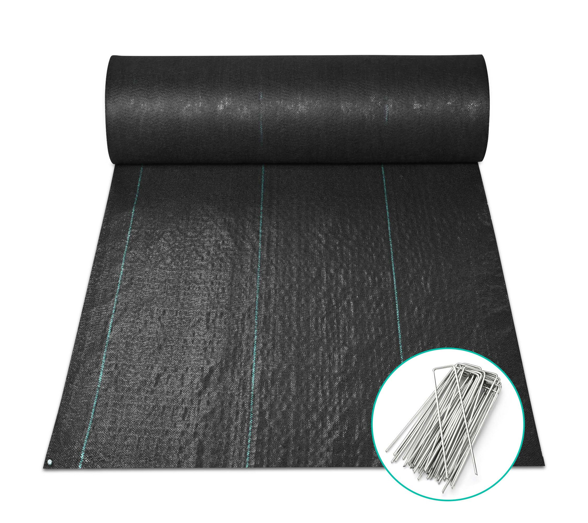 Yescom 3x100 Ft Heavy Duty 5.6 Oz Landscape Barrier Woven Ground Cover ...
