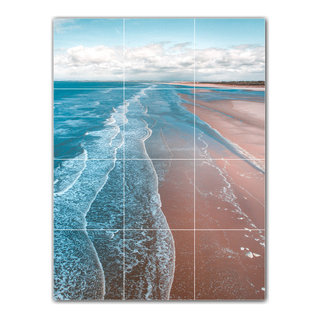 Beach Ceramic Tile Wall Mural HZ500066, 18" Wide x 24" High - Beach ...