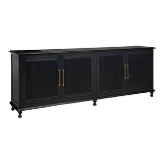 Margot 96" Wide Sideboard, Black - Traditional - Buffets And Sideboards - by Furniture Classics ...