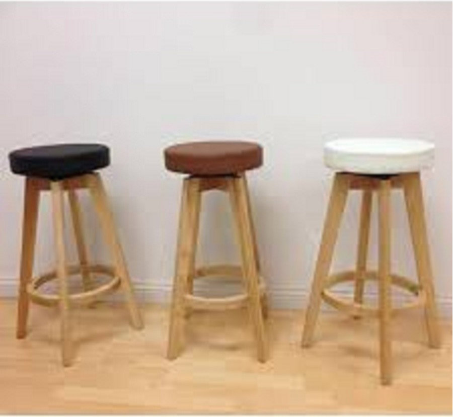 Durable Wood Counter Stool - Midcentury - Bar Stools And Counter Stools ...