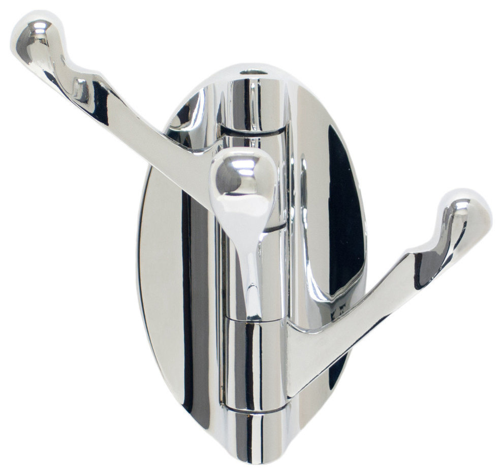 Triple Folding Garment Hook, Polished Chrome - Contemporary - Wall ...