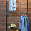 Industrial Pipe Double Row Clothing Rack by William Roberts Vintage ...